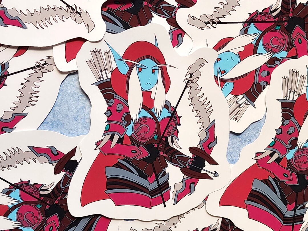 Sylvanas Windrunner Vinyl Sticker - World of Warcraft Elf Matte Sticker ...