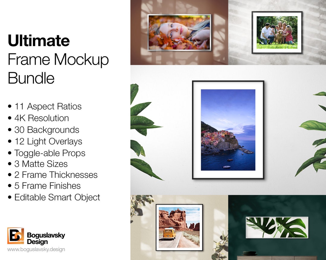 Ultimate Digital Frame Mockup Bundle Downloadable Frame Template ...