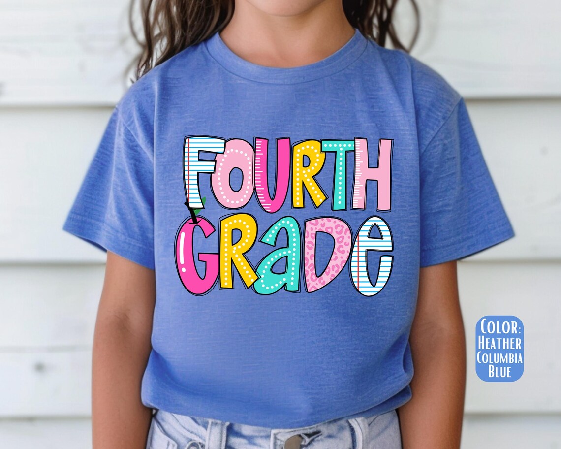 Fourth Grade Shirt: Back to School Tee for Kids - Etsy