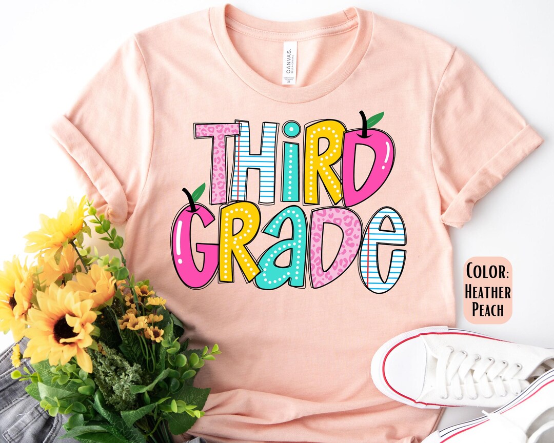 Fun Third Grade Teacher Shirt, 3rd Grade Shirts, Back to School Shirt ...