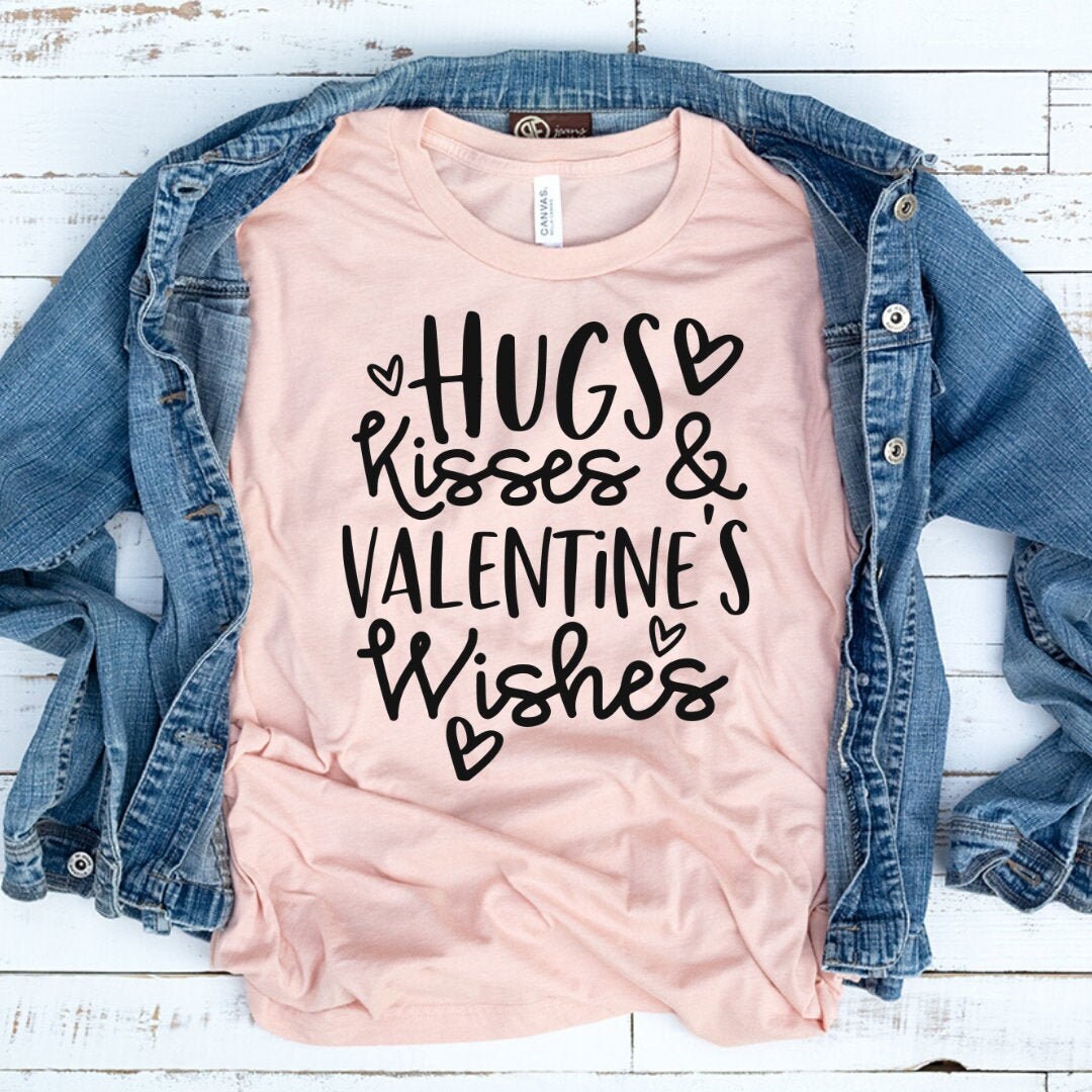 Abrazos Besos Y Deseos De San Valentín Camiseta Camisa Del Día De