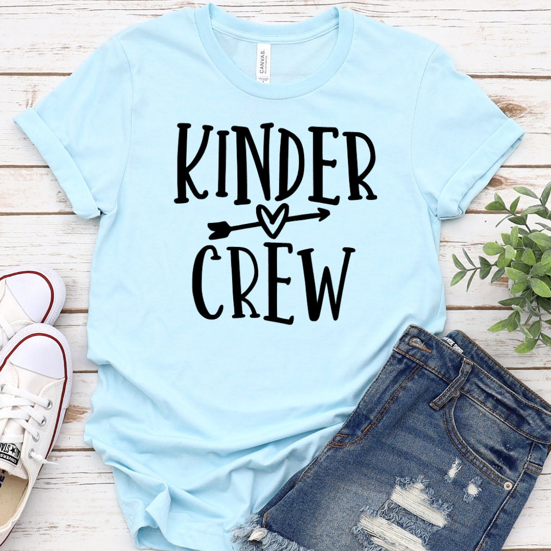 Kinder Crew // Kindergarten Teacher Tee // Teacher Shirt // - Etsy
