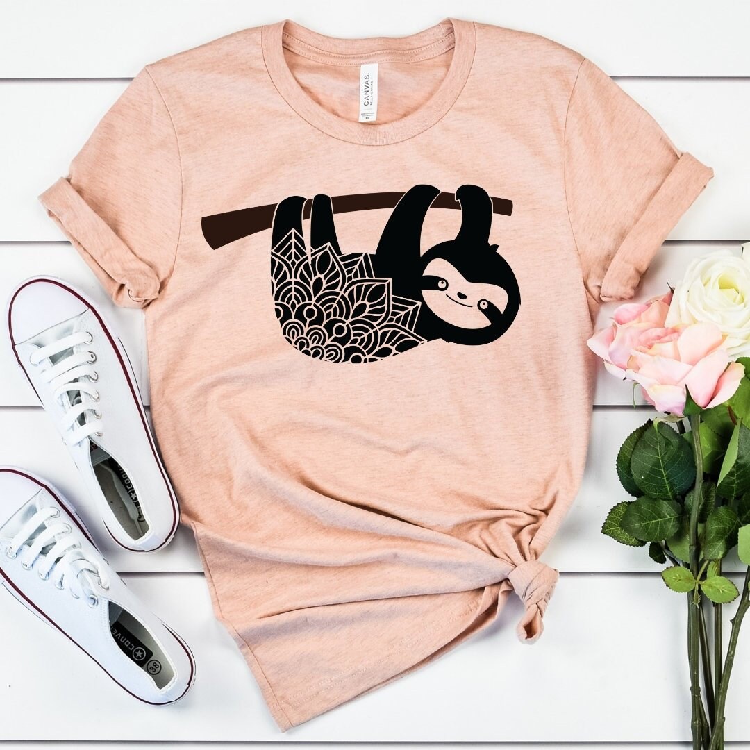 Sloth Mandala Shirt I Love Sloths Fun Cute Shirts for Her - Etsy