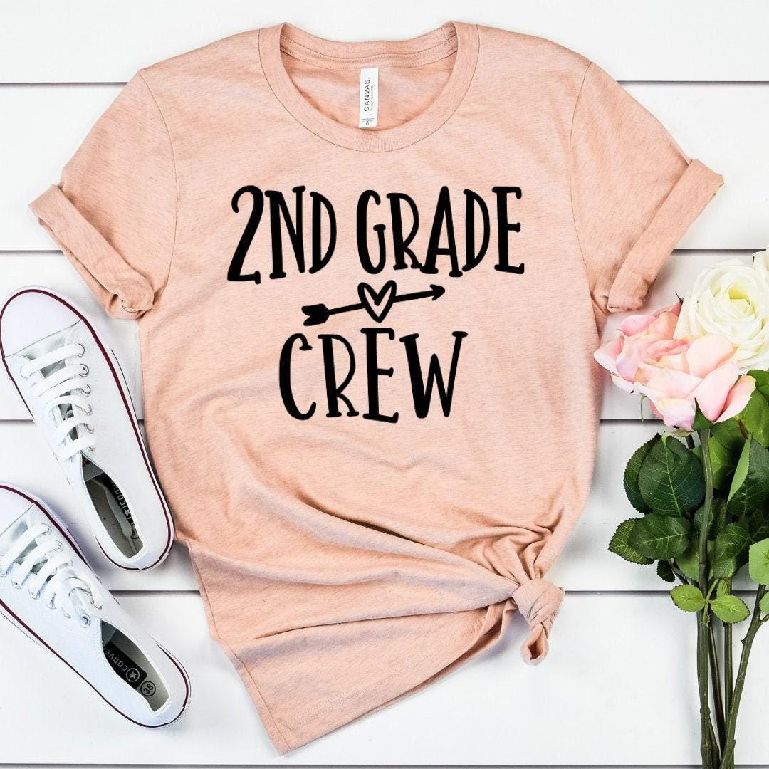2nd Grade Crew Shirt, Second Grade Teacher Shirts, Back to School Shirt ...