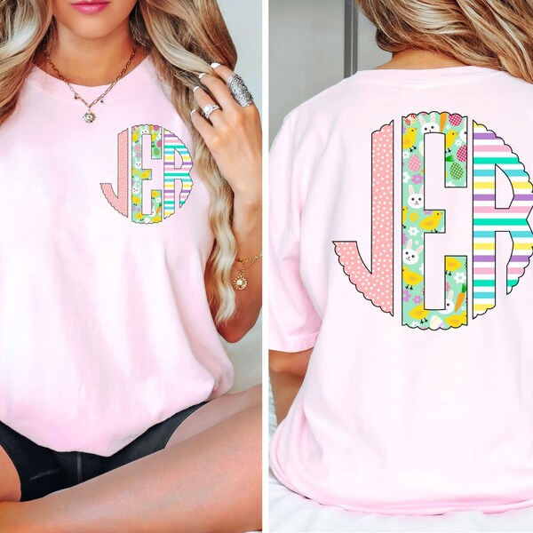 Monogram Tshirt - Etsy