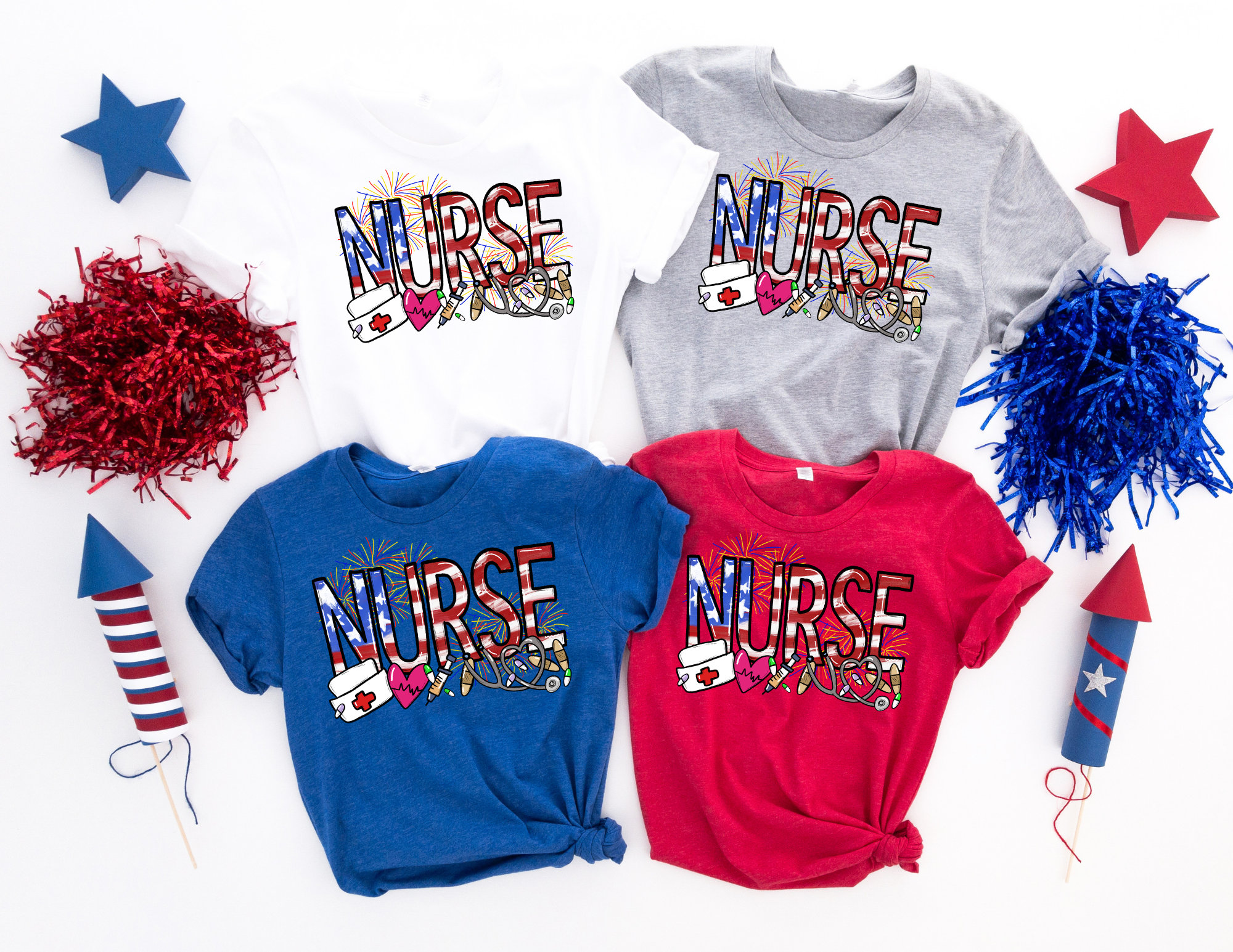 Nurse 4th of July July 4th Nurse Shirt Nursing School T | Etsy