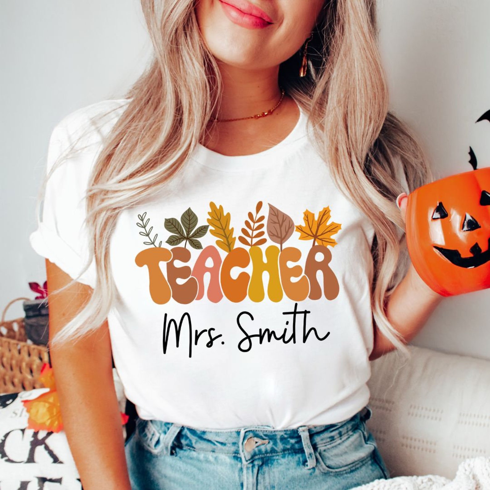 Custom Fall Teacher Shirt // Custom Teacher Tee // Teacher - Etsy