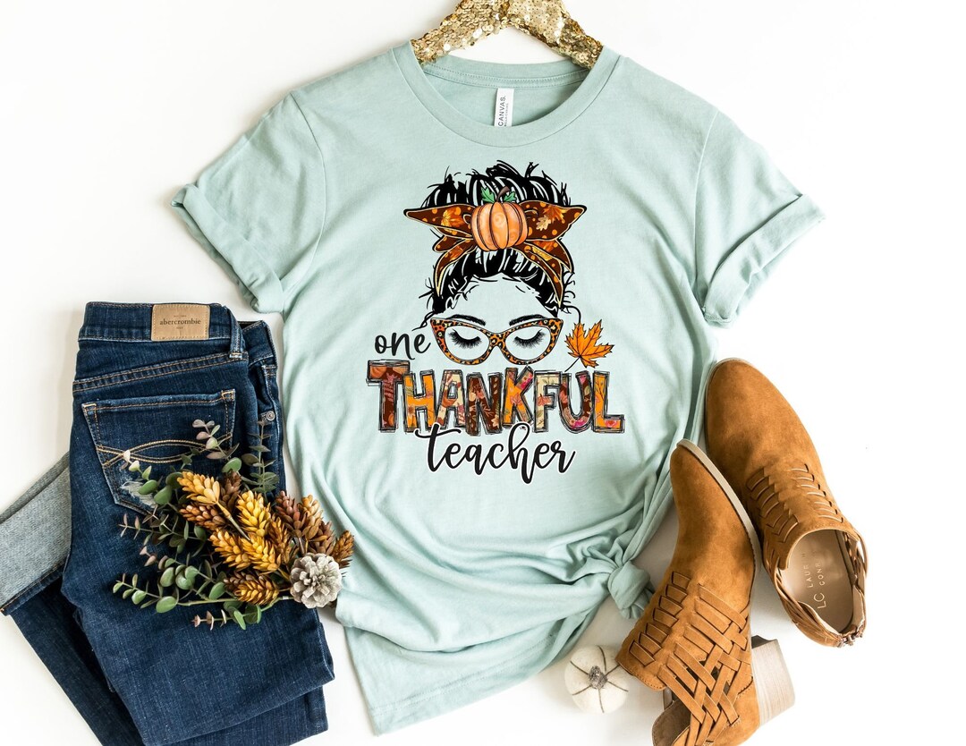 One Thankful Teacher Shirt // Fall Teacher Shirt // Back to School ...