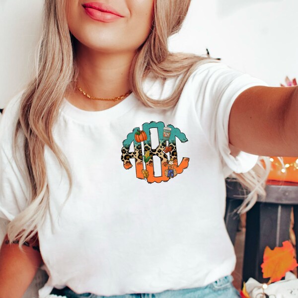 Monogram Tee - Etsy