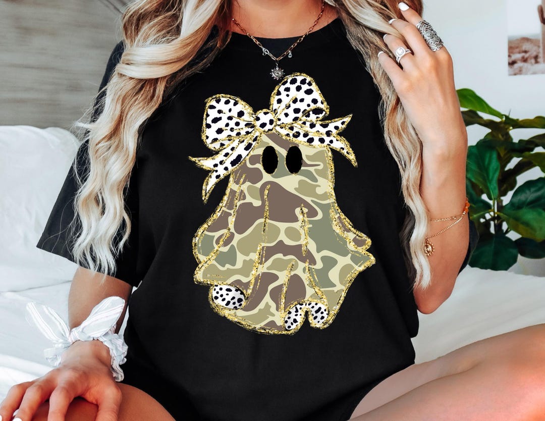 Comfort Colors® Camo Ghost Shirt, Camouflage Ghost Shirt, Camo ...