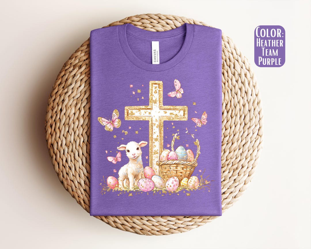 Jesus Lamb Shirt Jesus Cross Shirt Jesus Easter Shirt Cute Easter T ...