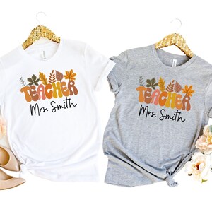 Custom Fall Teacher Shirt // Custom Teacher Tee // Teacher Shirt ...
