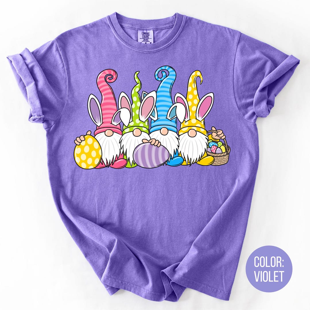 Comfort Colors® Easter Gnome Shirt, Cute Gnome Shirt, Cute Easter ...