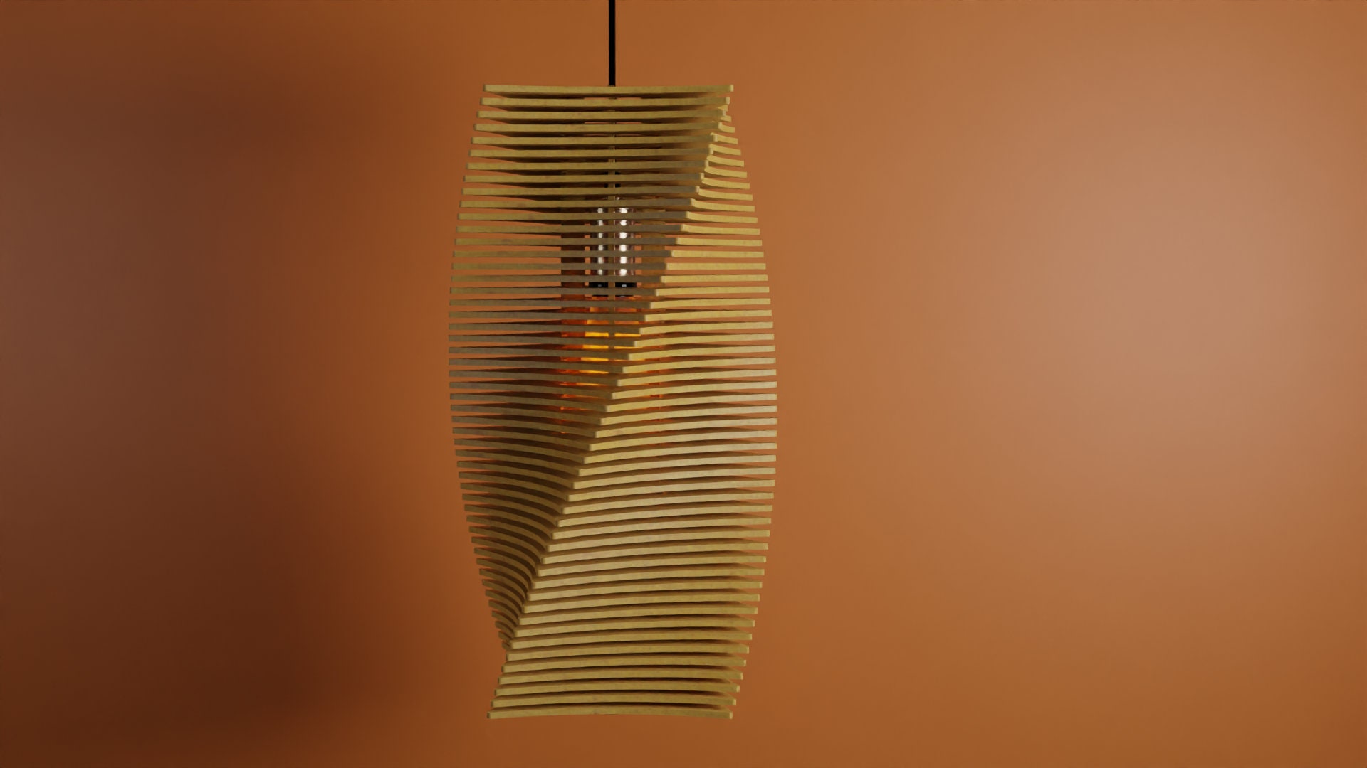 Twisted Wood Pendant , Wood Light Fixture , Wood Chandelier Lamp , Wood ...