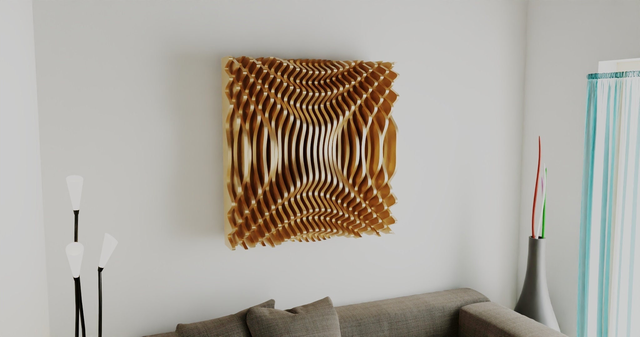 3D Parametric Wall Panel,3d Wavy Wall , Multilayered, 3d Interior Wall ...