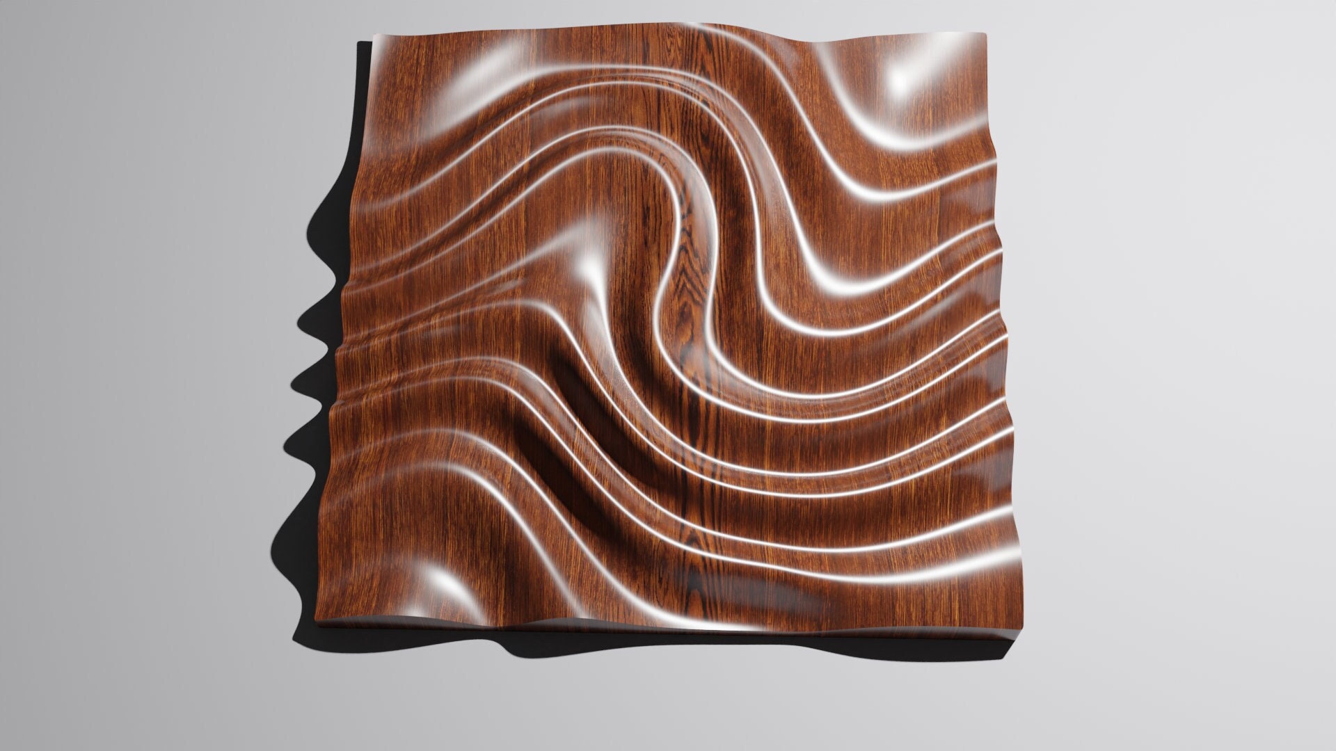 Wavy Surface , Wood CNC Pattern, Wood Wall Art, Model 3d Print, Living Room, 3D,STL, CNC Router ...