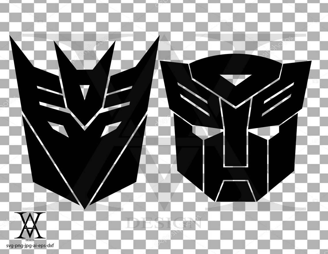 Transformers silhouette vector. INSTANT DOWNLOAD | Etsy