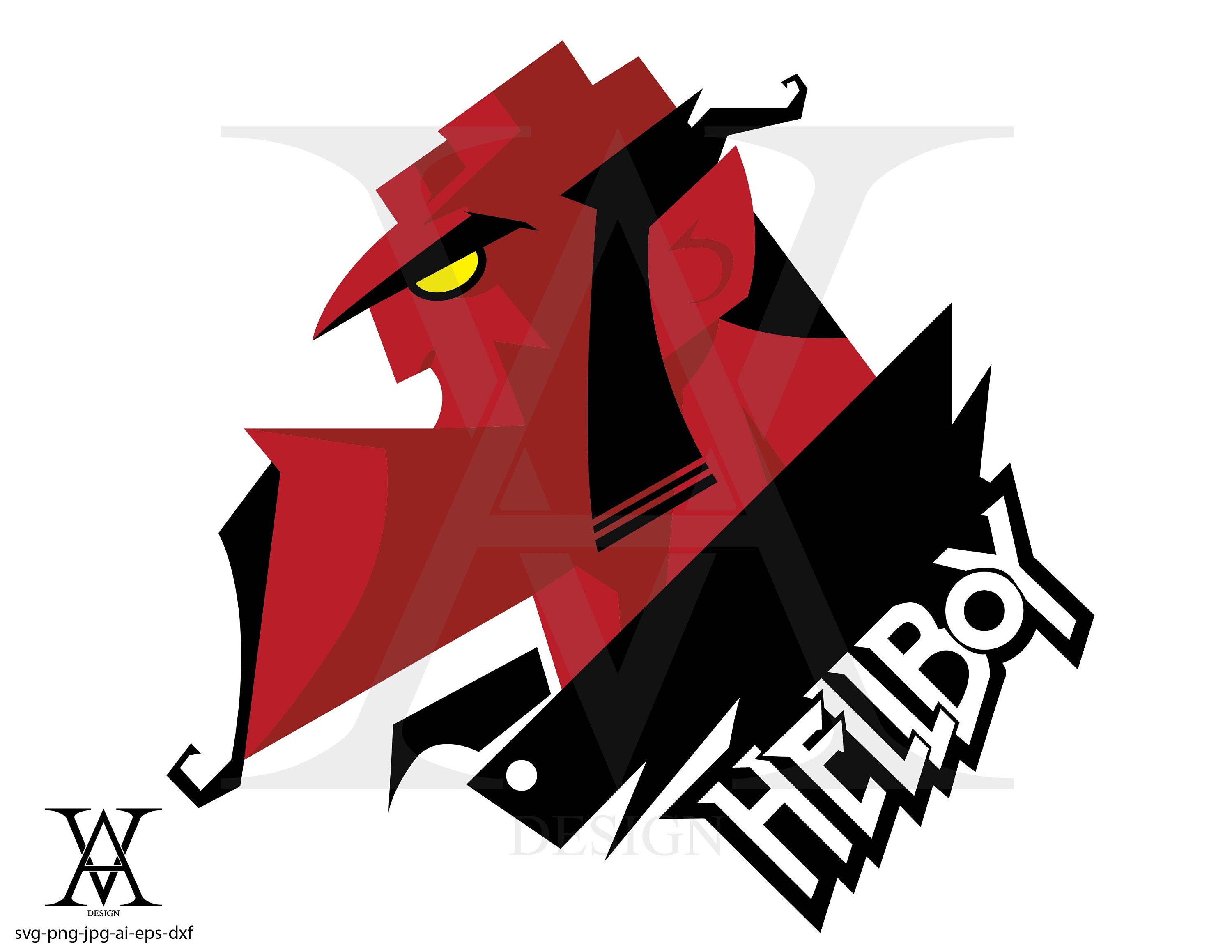 HELLBOY Clipart vector cómic. DESCARGA INSTANTE | Etsy