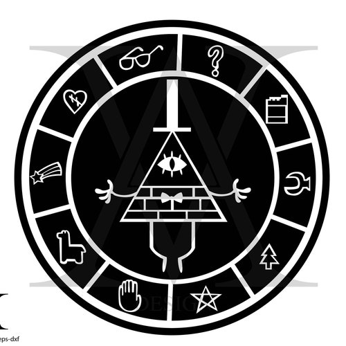 Gravity Falls Bill Cipher SVG Vector - Etsy