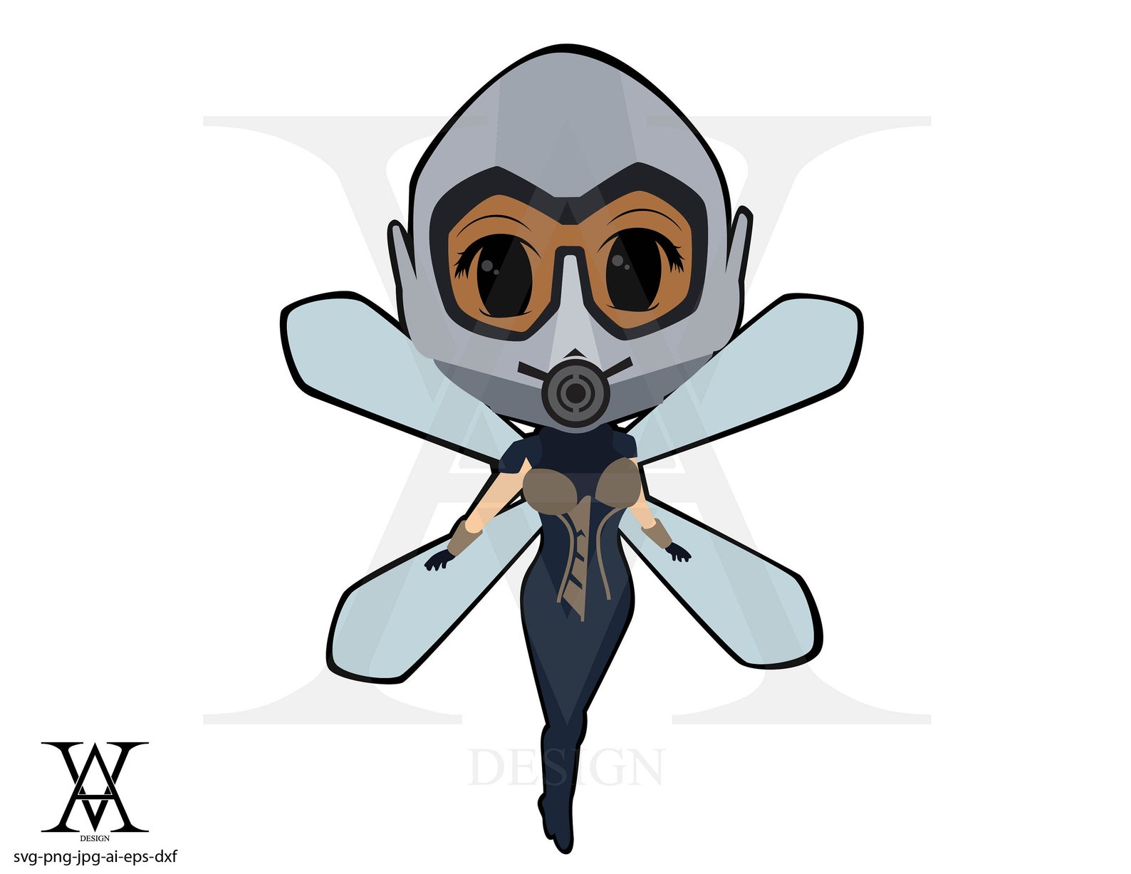 The Wasp Marvel Superhero Vector Clipart. INSTANT - Etsy Finland