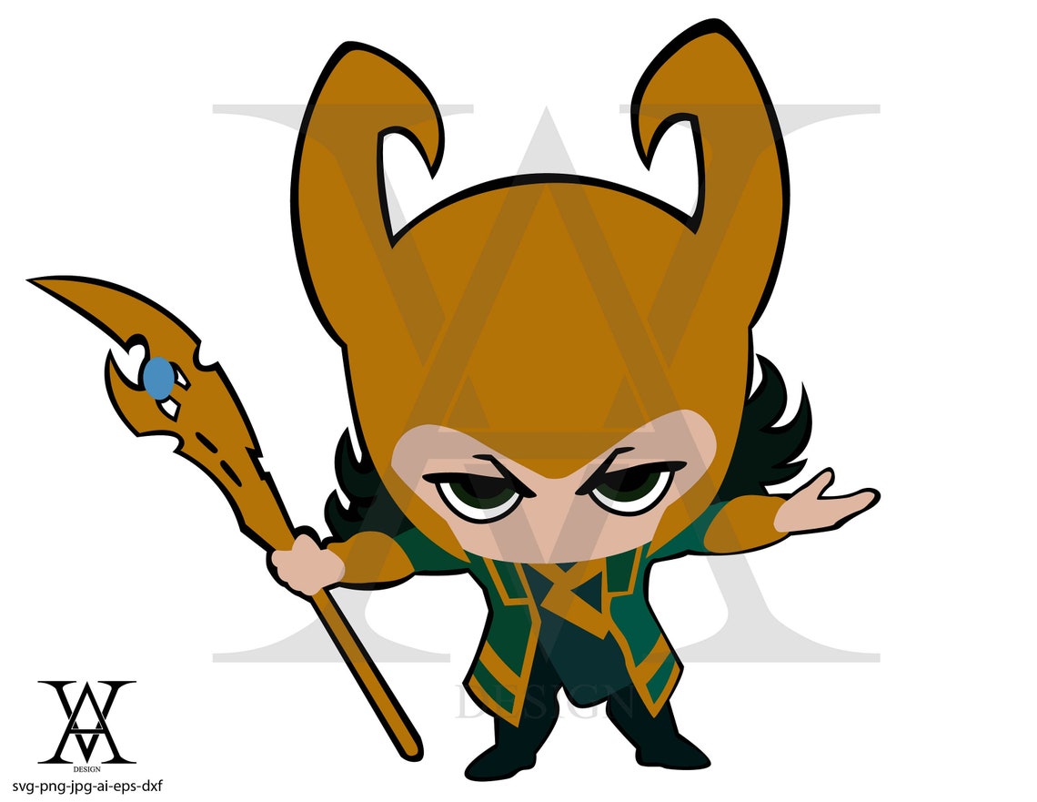 Loki Avengers Villain Clipart Vector. INSTANT DOWNLOAD - Etsy