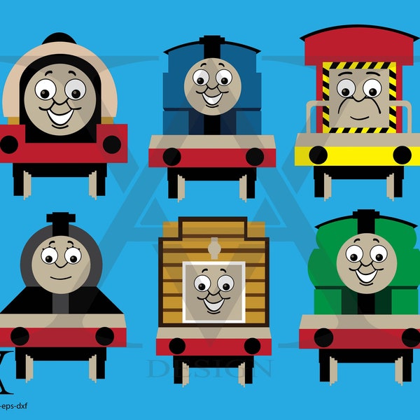 Thomas the Tank Engine Clipart - Etsy UK