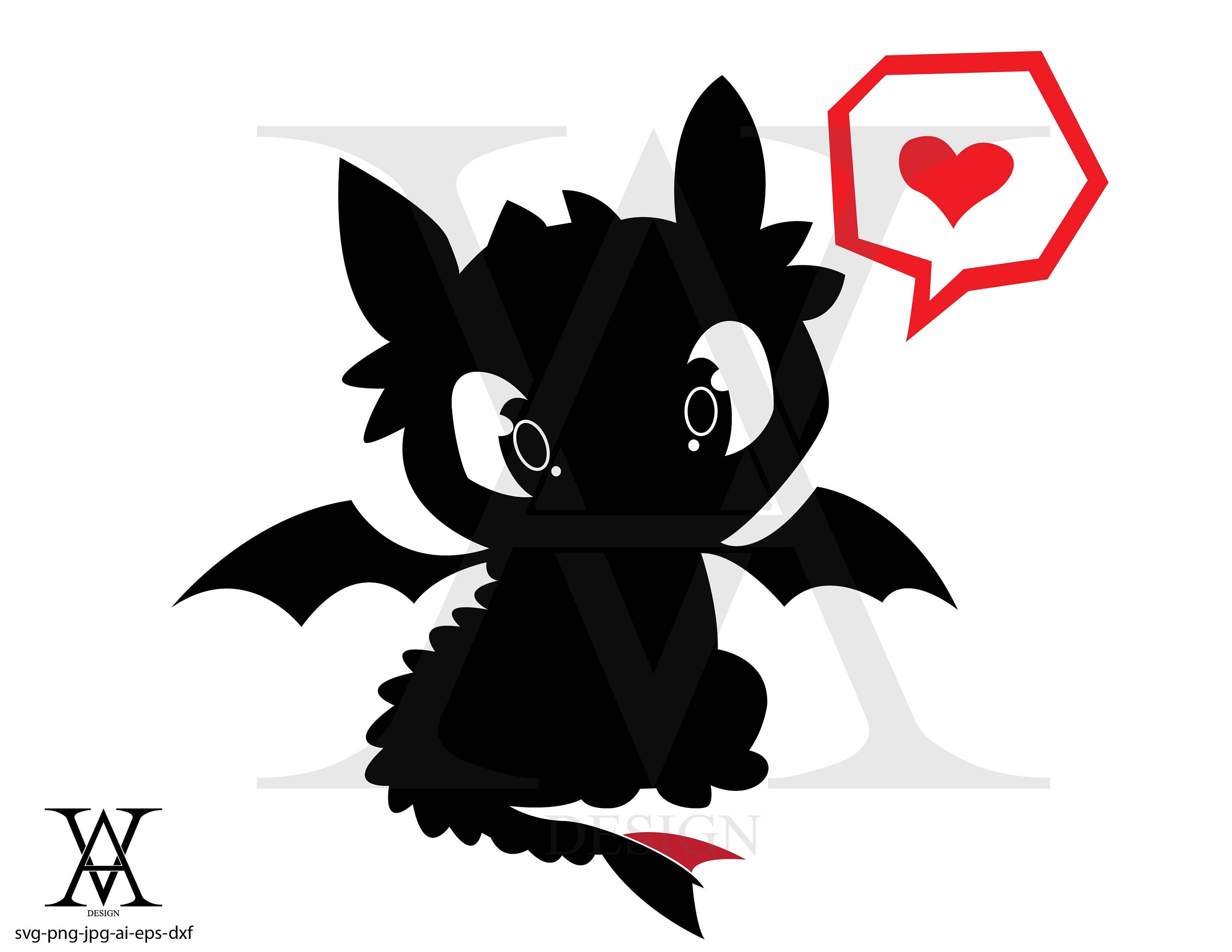 How to Train Your Dragon Toothless vector clipart. INSTANT | Etsy