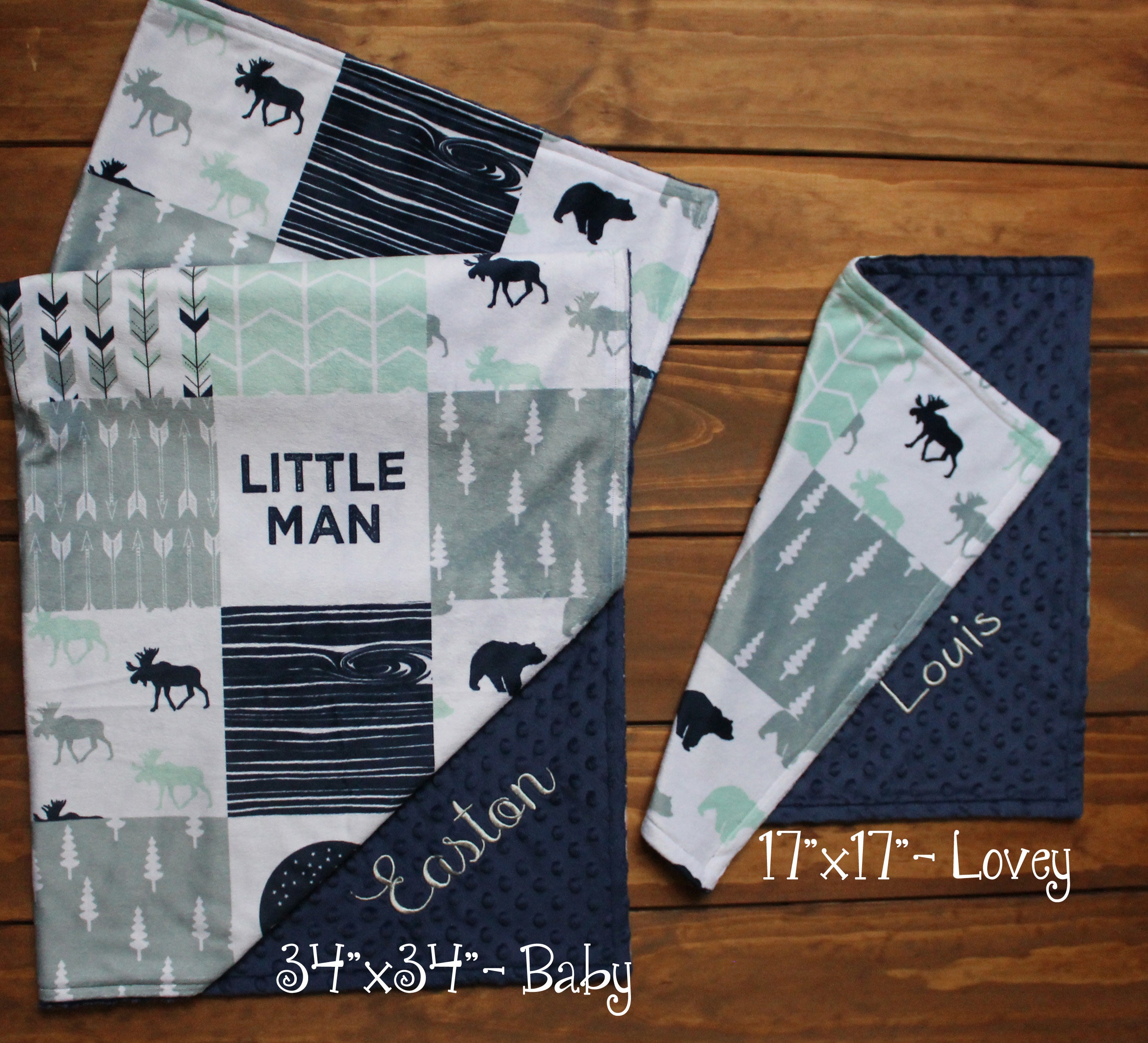 Little Man Blanket,personalized Minky Blanket,baby Shower Gift,navy ...