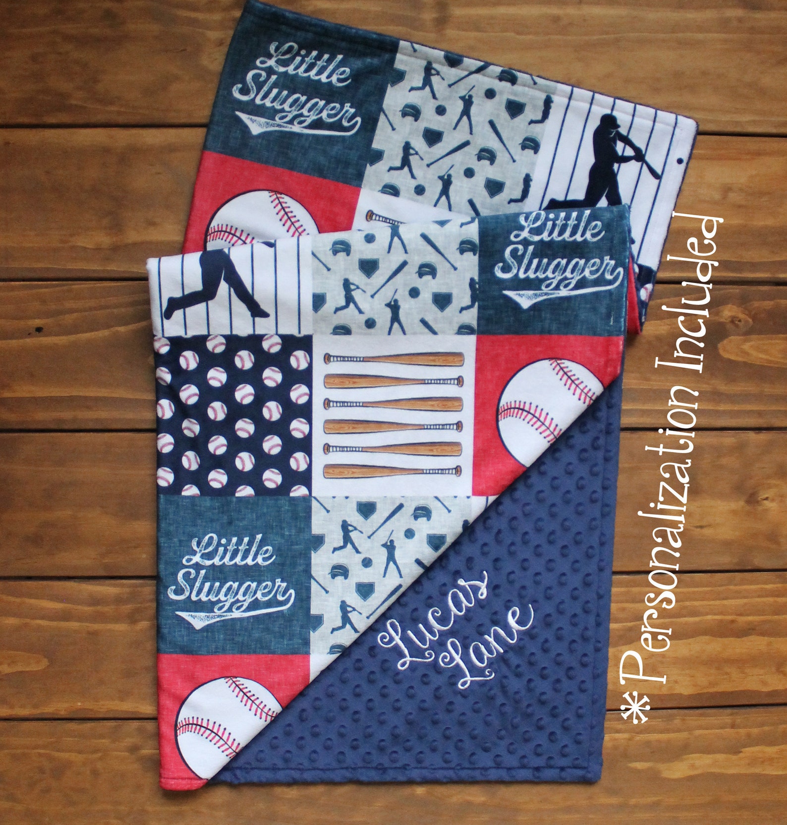 Little Slugger Baseball Monogram Boy Blanket Loveymonogram | Etsy