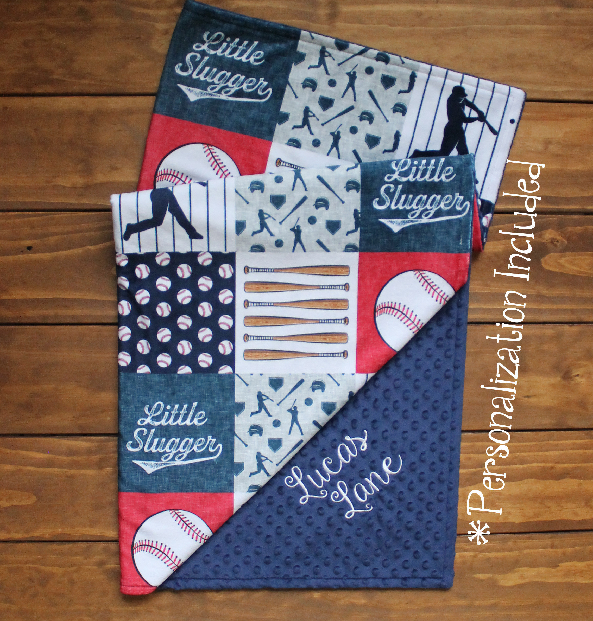 Little Slugger Baseball Monogram Boy Blanket Loveymonogram | Etsy