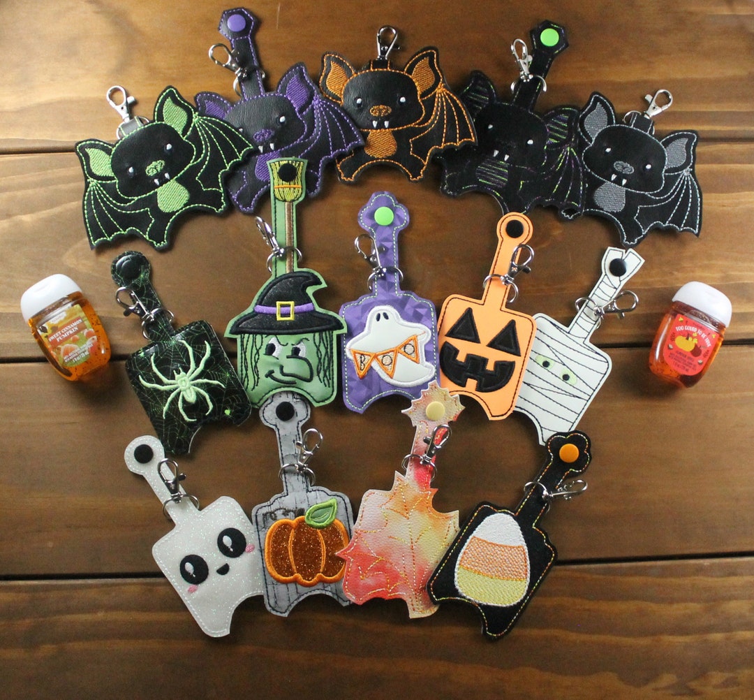 Halloween Sanitizer Holder,witch Ghost Spider Pumpkin Bat Sanitizer ...