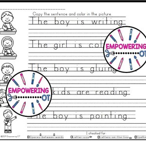 Year Long Daily Handwriting Practice SPED Occupational Therapy Sample ...