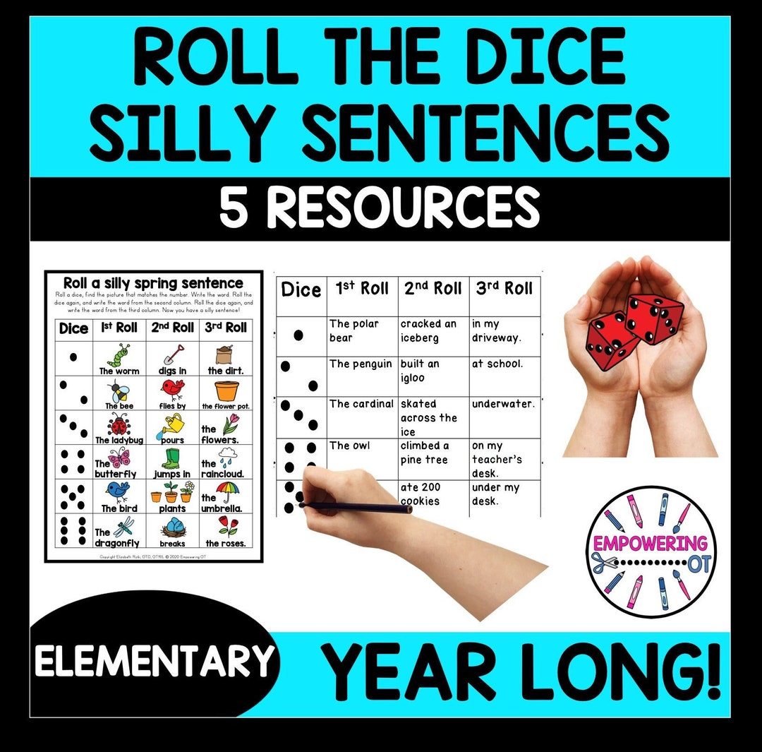 Roll the Dice Year Long Bundle Occupational Therapy Handwriting Fun ...