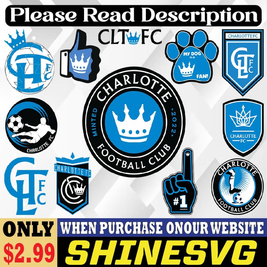 Charlotte-fc Soccer Team Svg Charlotte FC Svg M L S Teams - Etsy