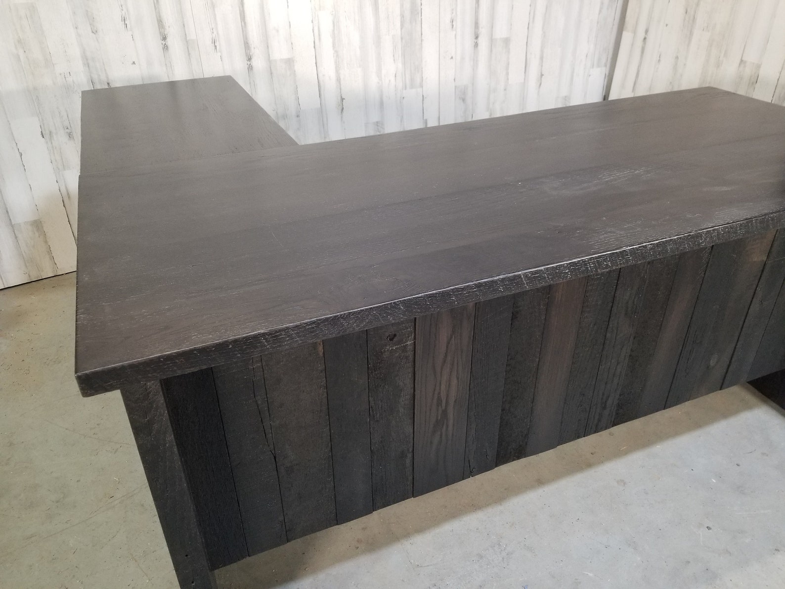 Reclaimed L-shaped Computer Desk Rustic Corner Desk Barnwood | Etsy
