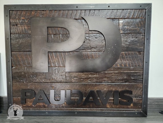 Industrial Wood And Metal Signs Wood Sign Posts, Lateral Wood Beams,