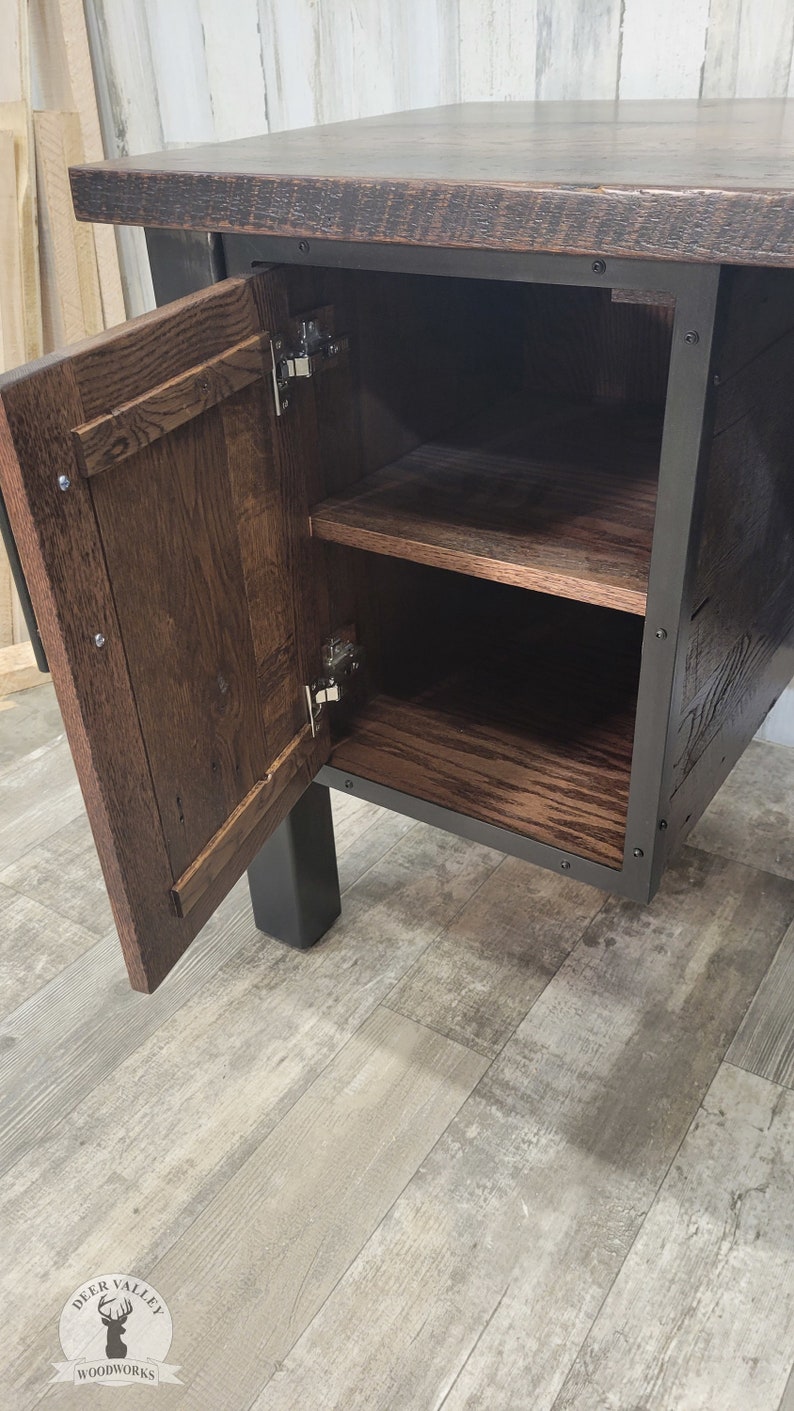 Reclaimed L-shaped Computer Desk Rustic Corner Desk Barnwood - Etsy
