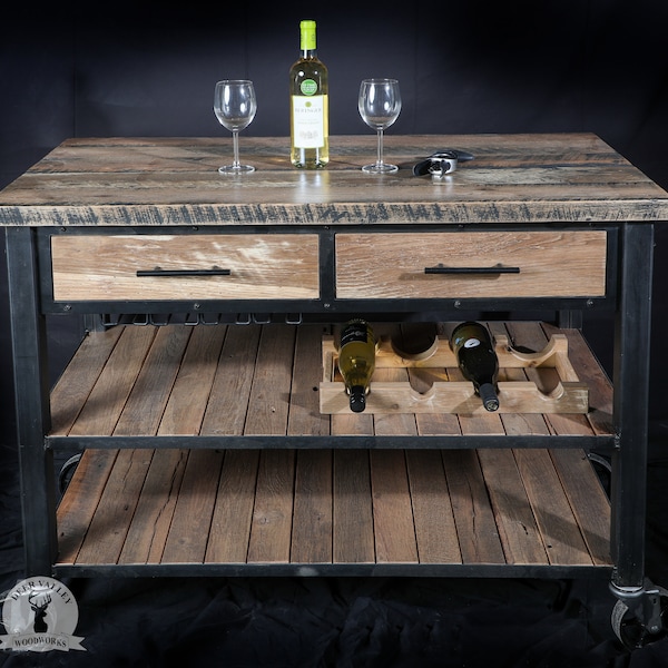 Rustic Bar Cart - Etsy