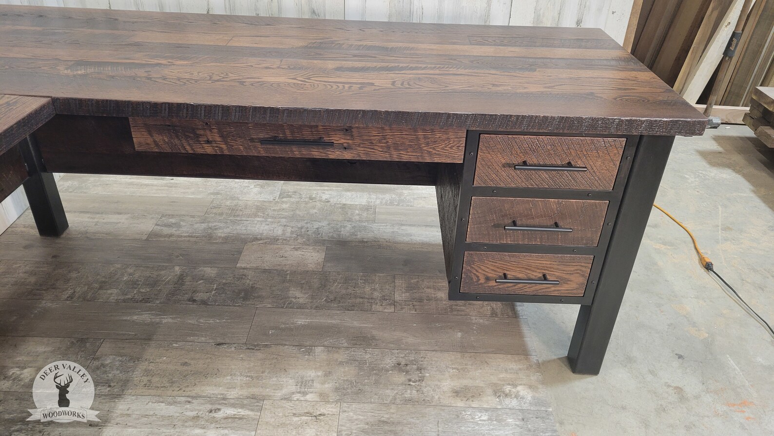 Reclaimed L-shaped Computer Desk Rustic Corner Desk Barnwood - Etsy