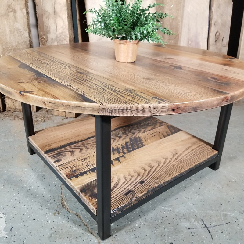 Large Round Coffee Table Wood - Etsy