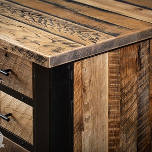 Reclaimed Wood Executive Desk Office Computer Desk Industrial Desk With ...