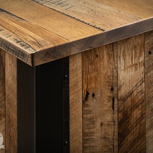 Barnwood Office Desk Industrial Reclaimed Wood L-shaped Workstation ...