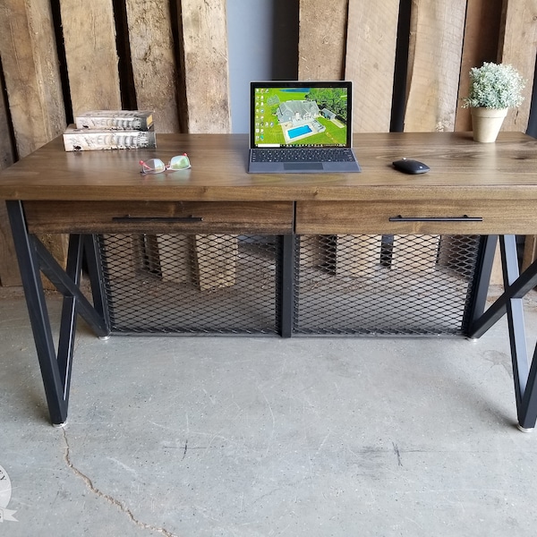 Rustic Desk - Etsy