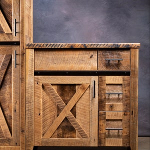 Barnwood Linen Cabinet, Reclaimed Barnwood Cabinet, Rustic Linen Cabinet, Tall Farmhouse Linen ...