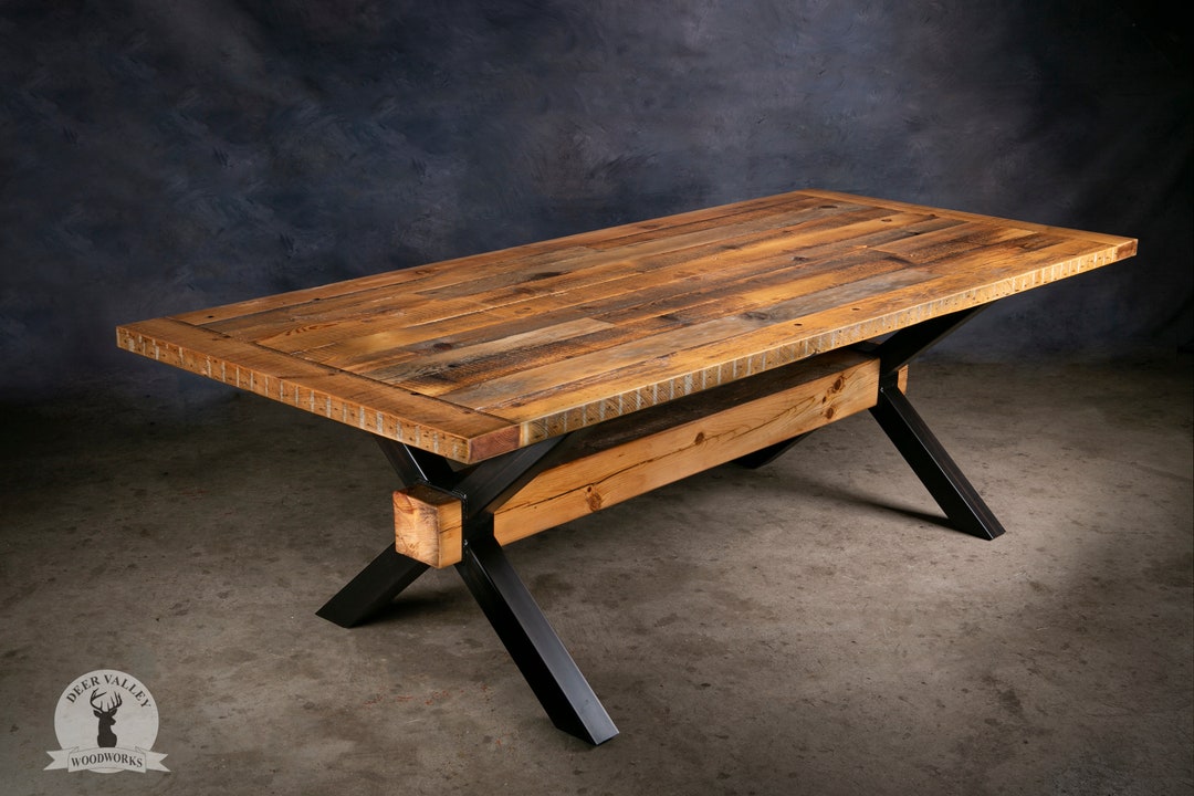 Reclaimed Doug Fir Table Barnwood Conference Table Rustic Dining Table ...