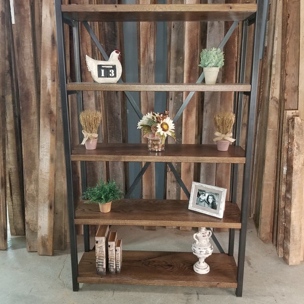 Reclaimed Wood Bookcase - Etsy