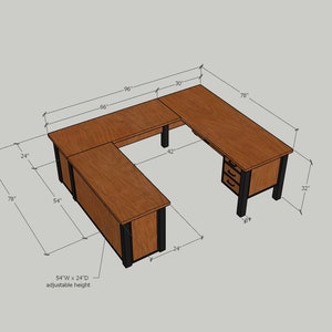 Industrial Reclaimed Wood U-shaped Office Sit/stand Desk Barnwood ...