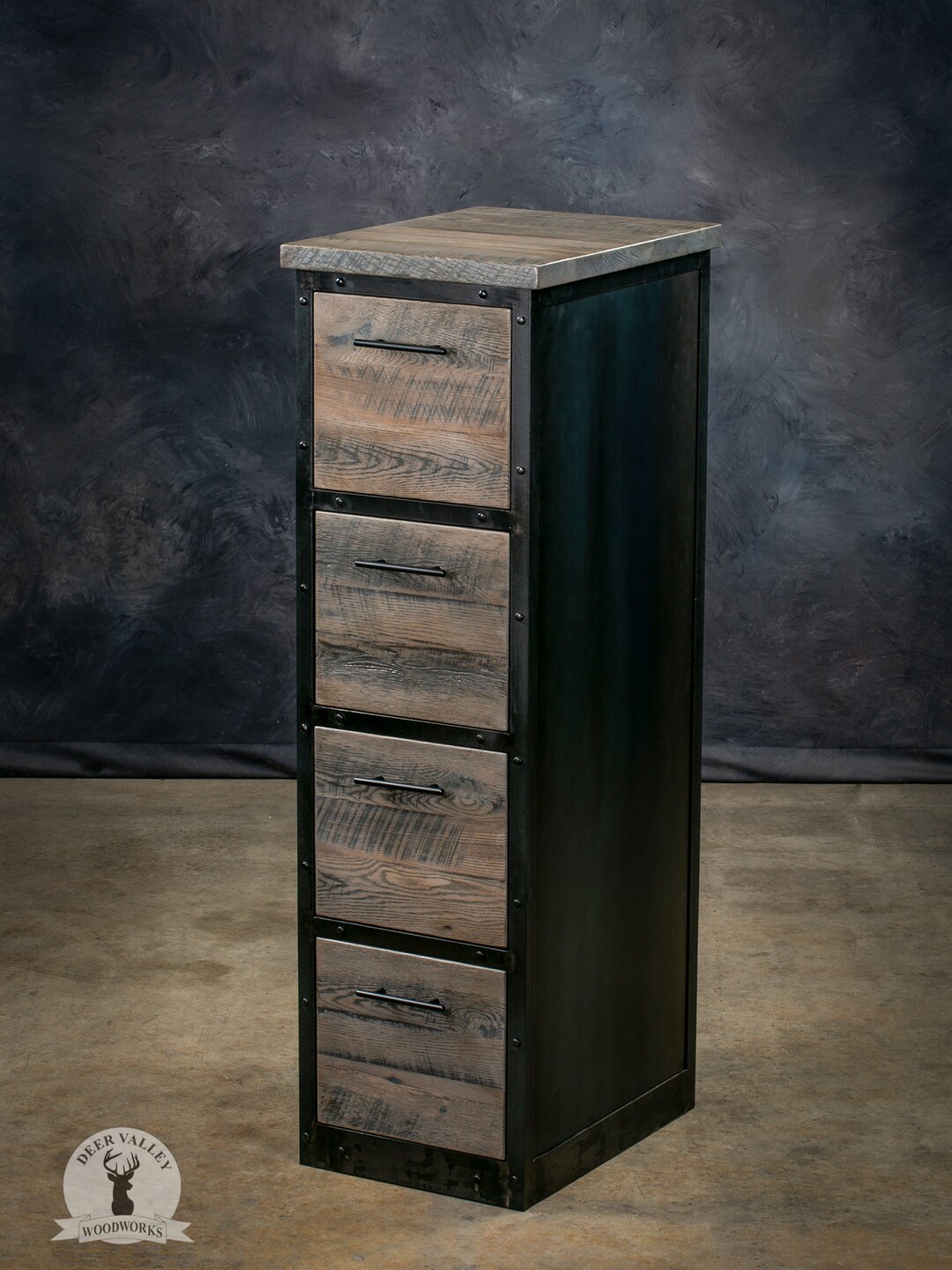 Office File Cabinet Reclaimed Wood File Cabinet Barnwood File Drawers ...