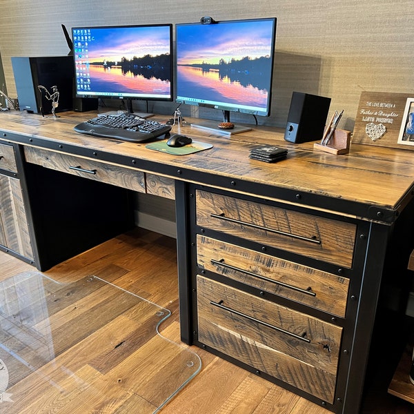 Reclaimed Wood Desk - Etsy