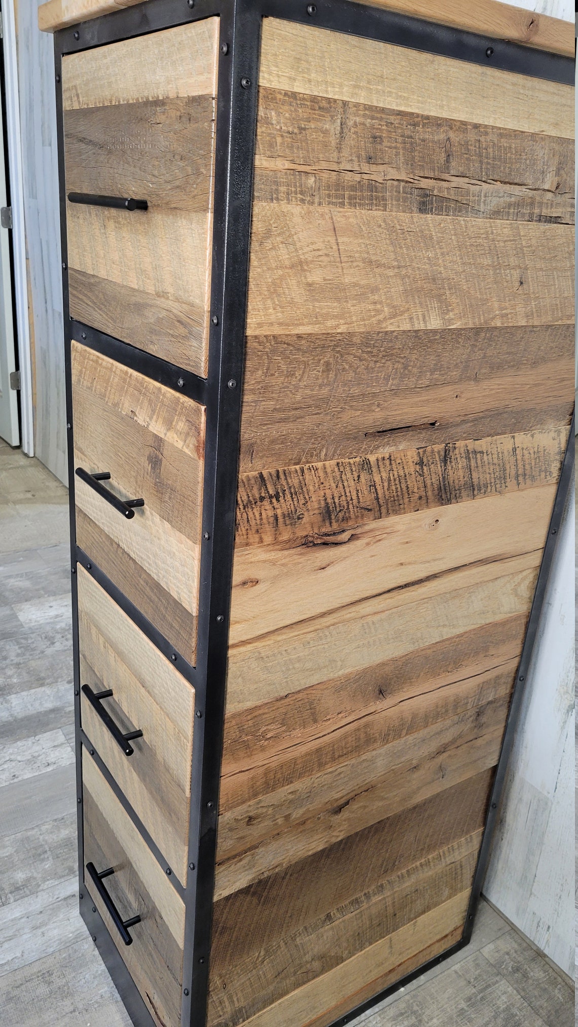 Reclaimed Wood File Cabinet Barnwood File Drawers Rustic - Etsy